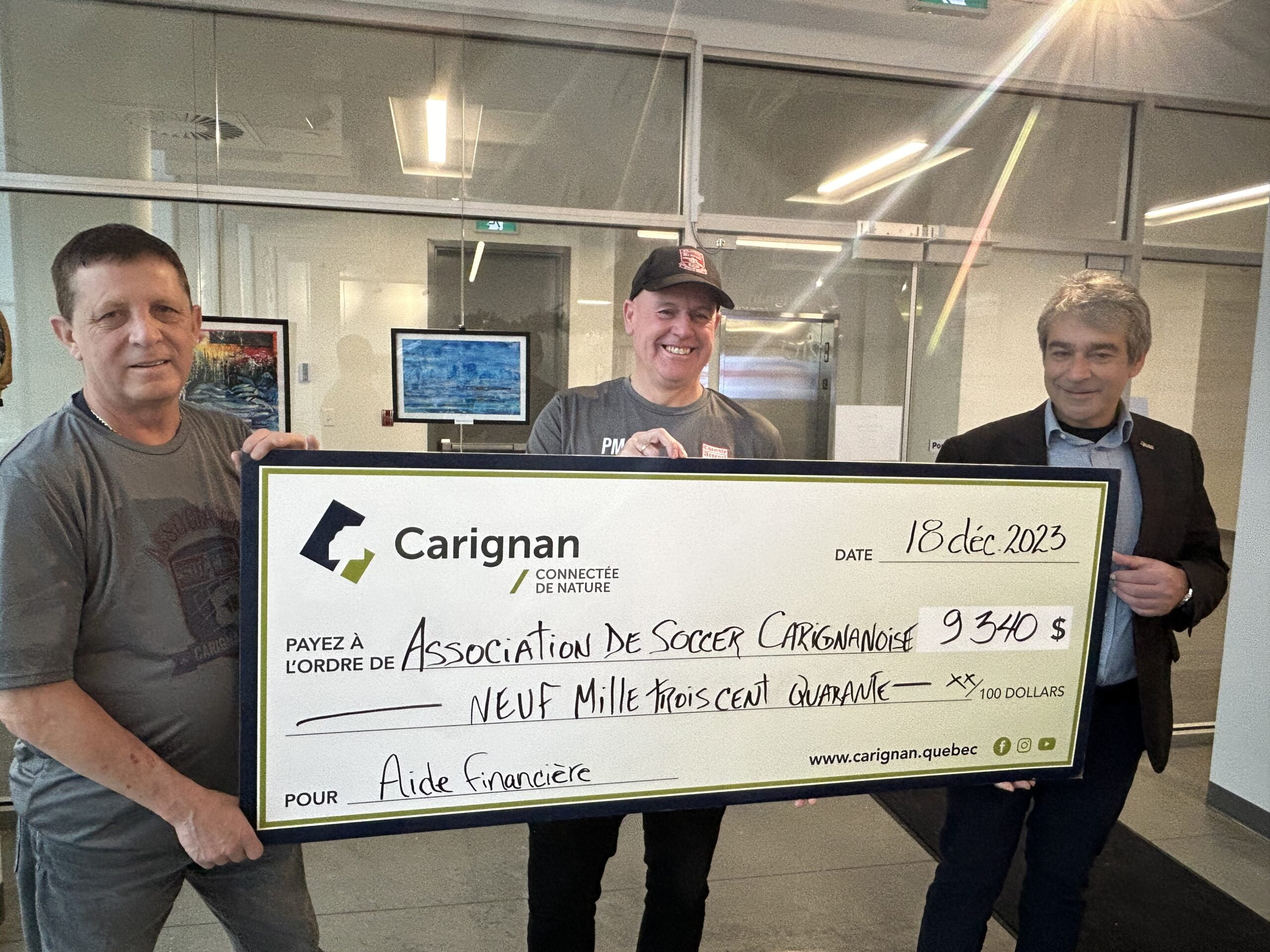 Soutien à nos jeunes joueurs via l’Association de soccer carignanoise ...