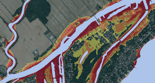 Nouvelle cartographie des zones inondables – Ville de Carignan