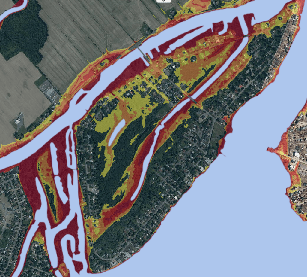 Nouvelle cartographie des zones inondables – Ville de Carignan