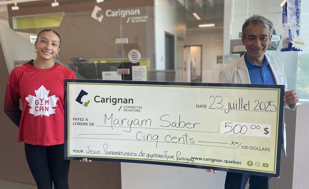 500 $ d’aide financière à Maryam Saber, jeune athlète en gymnastique ...