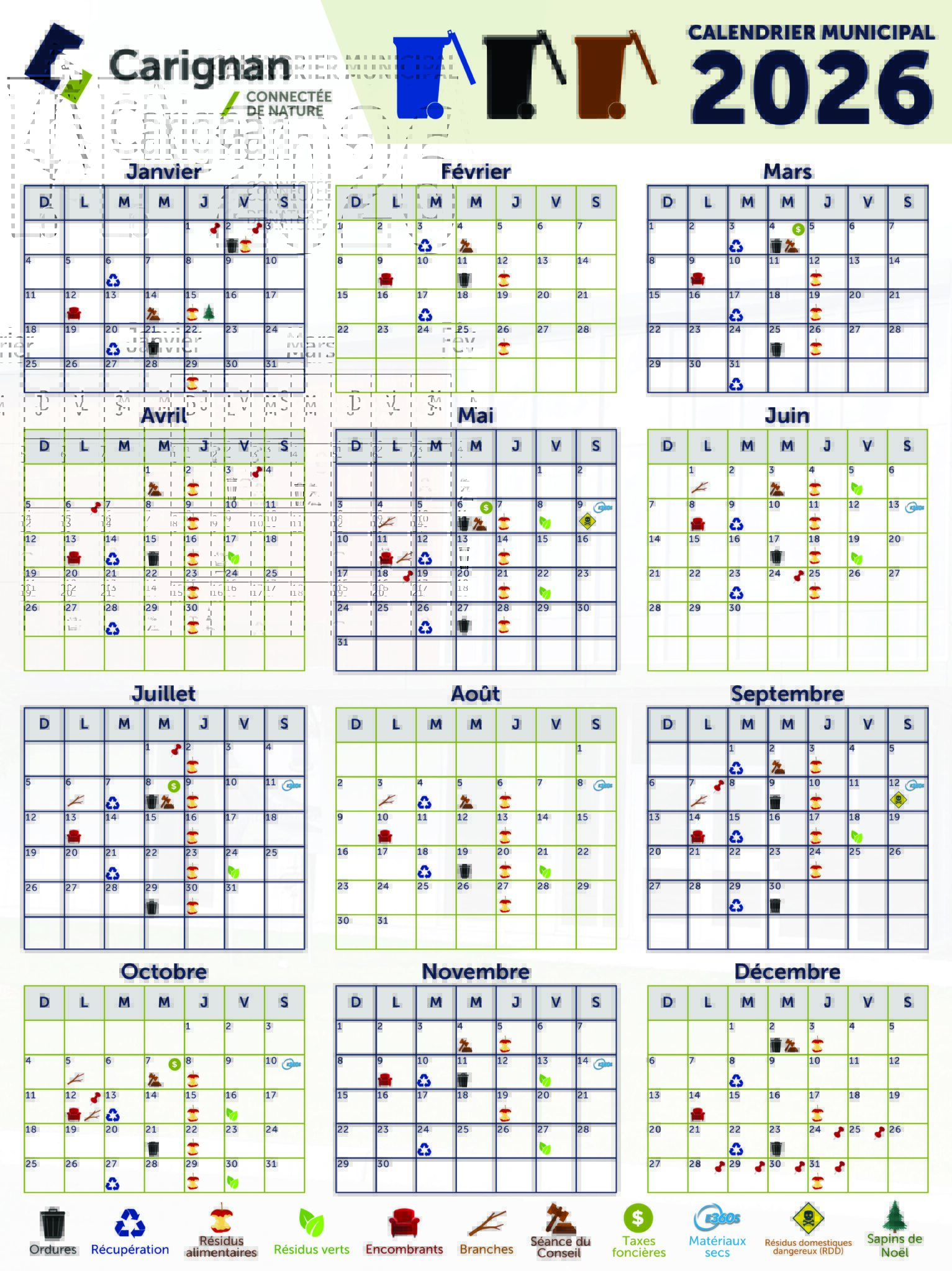 Le calendrier municipal 2026 maintenant disponible en ligne – Ville de ...