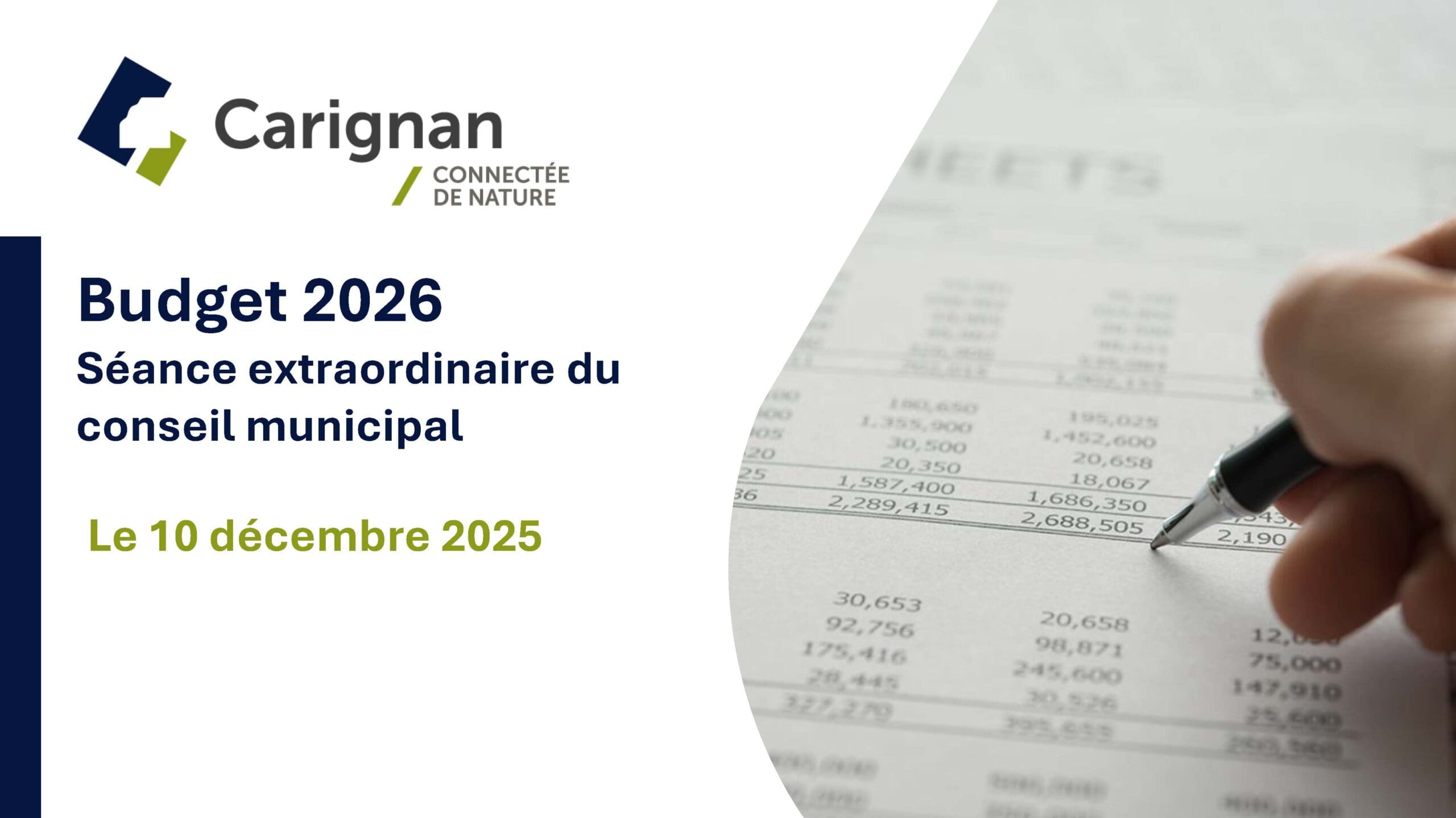 Adoption du budget municipal 2026 – Ville de Carignan